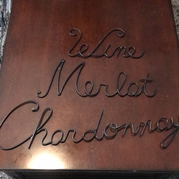 Accents | Set Of 3 Wrought Iron Decorative Hanging Words Wine Merlot ...